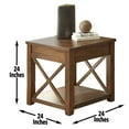 Steve Silver Lenka 24" Square Wood End Table in Brown Mocha Oak ...