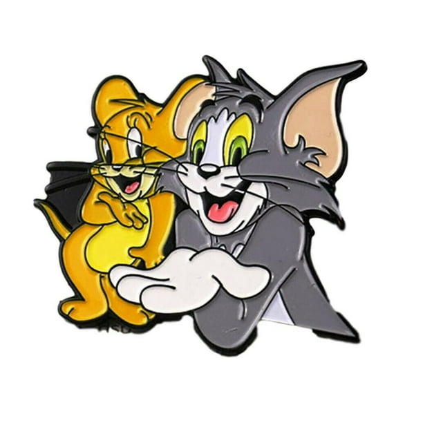 Tom and Jerry Cartoon Characters 1.5 Inches Tall Enamel Metal Pin ...