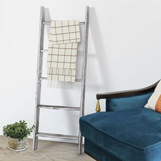 Deluxe Quilt Rack Wall Hanging with Shelf - Walnut - Walmart.com