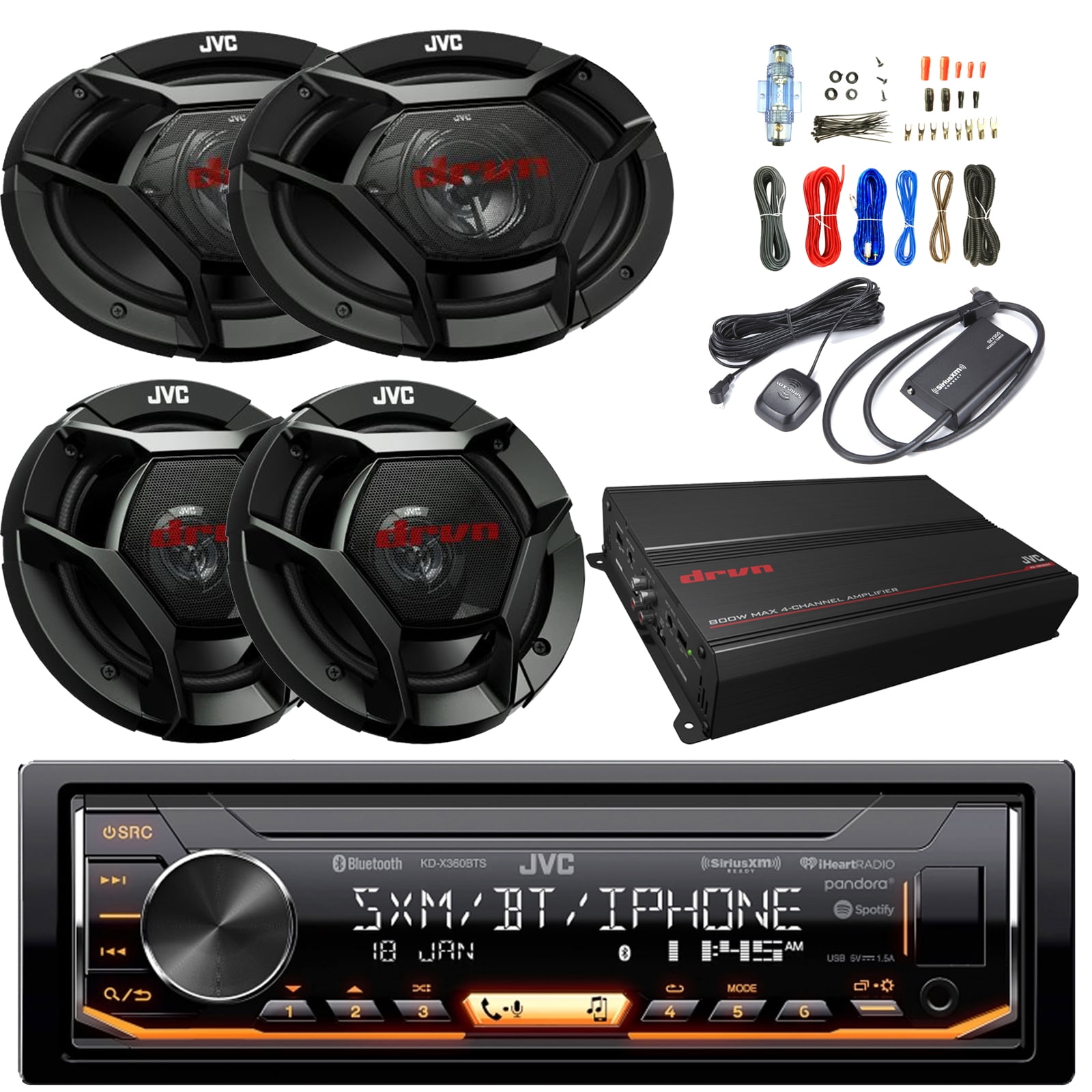 Single-DIN Bluetooth AM/FM/Pandora/iHeartRadio/Spotify Digital Media ...
