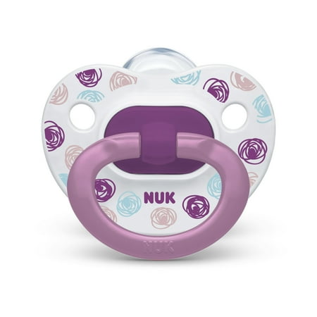 NUK Orthodontic Pacifier Value Pack, Girl, 0-6 Months, 3-Pack - Walmart.com