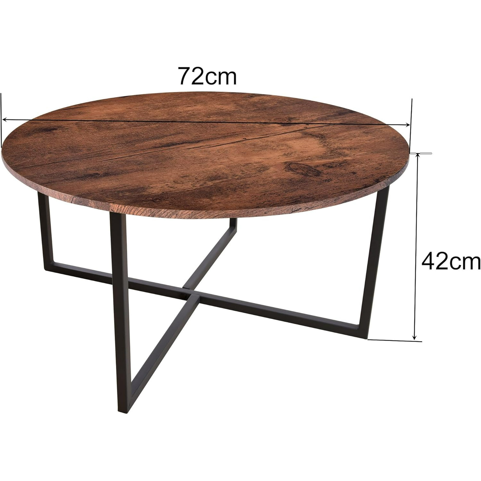 Click here for Nobrand Round Living Room Coffee Table With X Base... prices