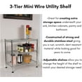 Internet's Best 3-Tier Mini Wire Utility Shelving - Silver - Walmart.com