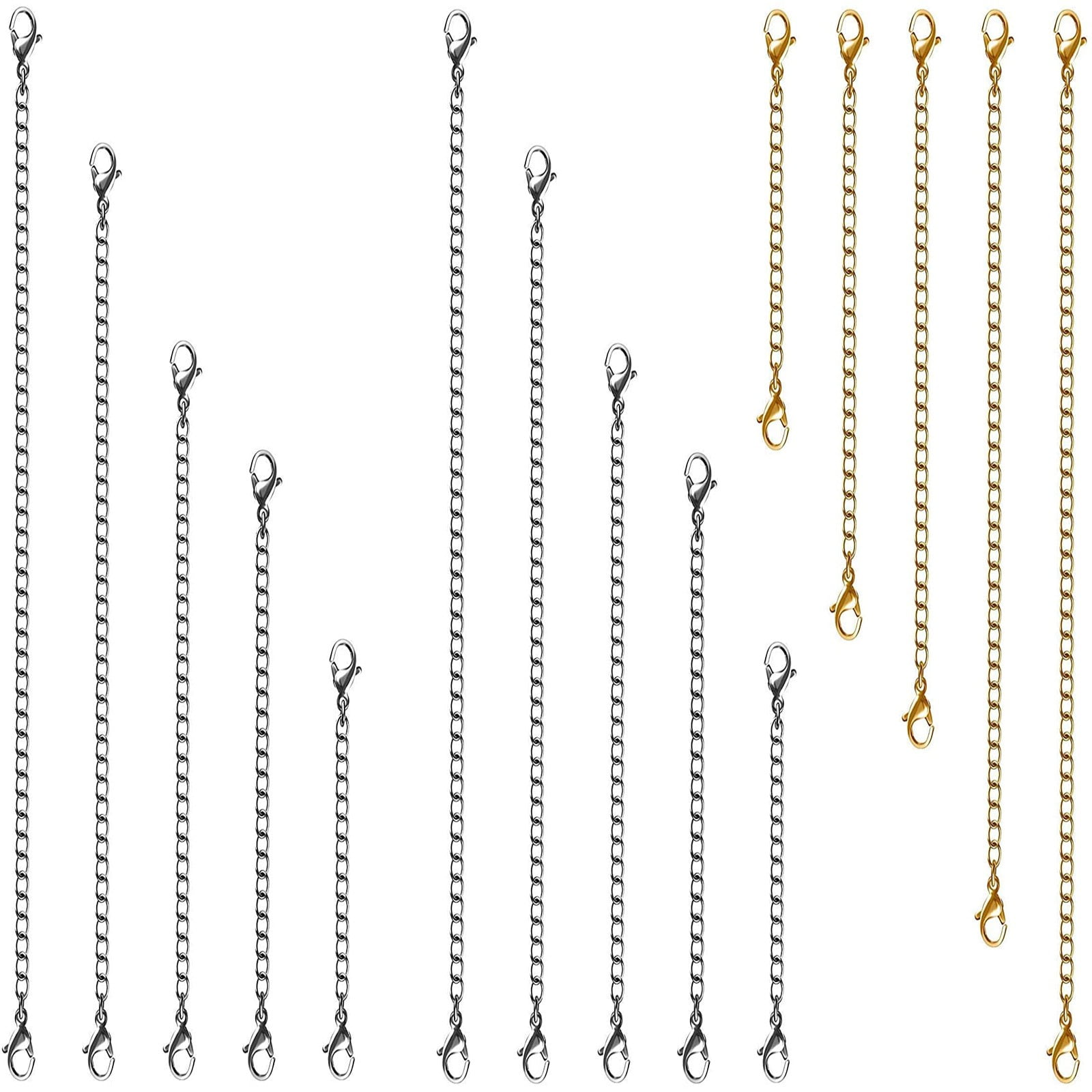 Click here for Zttd Necklace Extenders 15 Pcs Stainless Steel Gol... prices