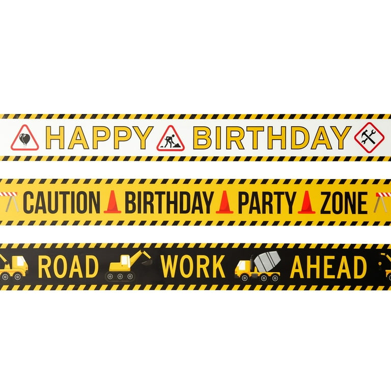 Construction Tape Birthday Zone