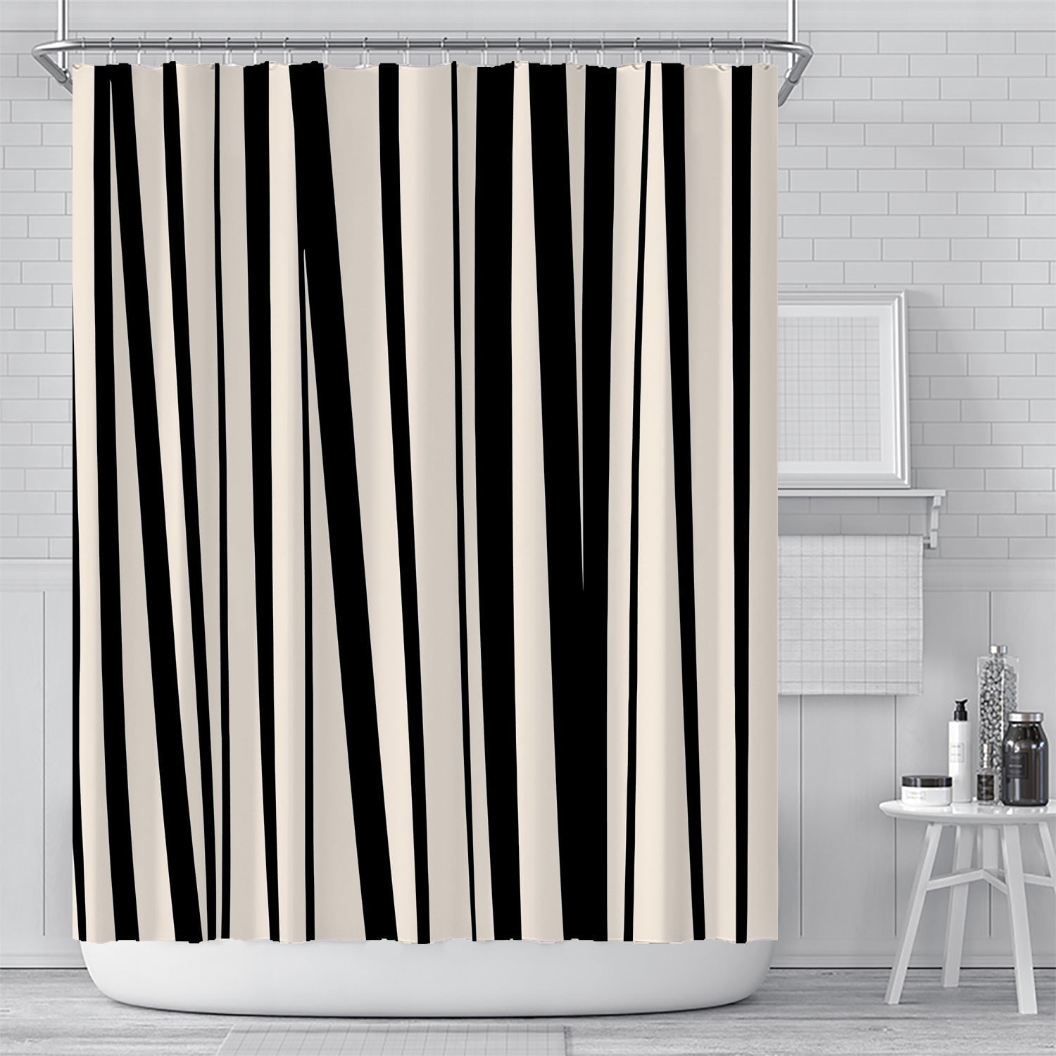 Click here for Pandaco Zebra Fabric Shower Curtain (180cm X 180cm... prices