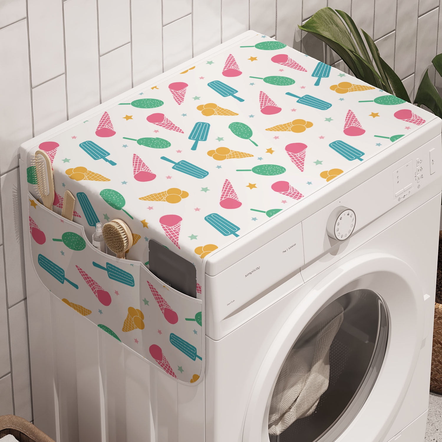 Ice Cream Washing Machine Organizer, Repetitive Star Ornaments ...