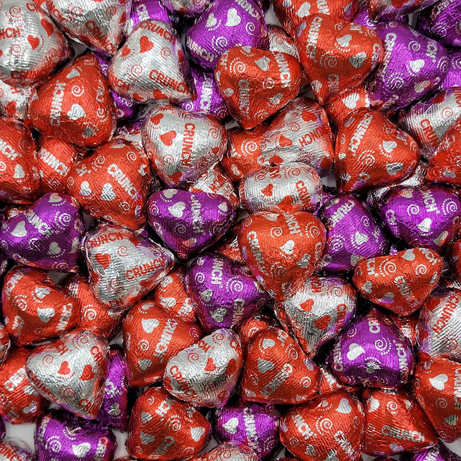 Crunch Valentine Hearts Chocolate Candy Creamy Milk Chocolate with ...