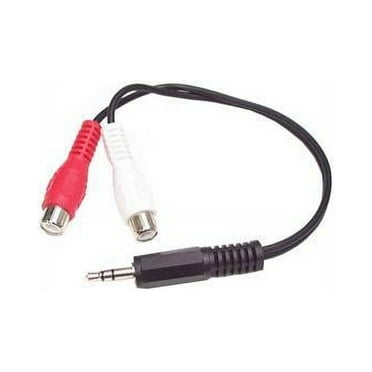 C2G 6in Value Series™ One 3.5mm Stereo Female To Two RCA Stereo Male Y ...