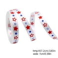 4th of July Ribbon 5 Yards, Patriotic Red White Blue Ribbon with Star ...