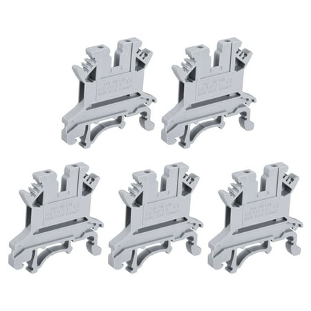 DIN Rail Mount Terminal Blocks Screw Type Clamp Grey UK1.5N Pack of 40 | Walmart Canada