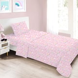 Walmart Kids Twin Microfiber Sheet Set - Girls Blush Pink Unicorn ...