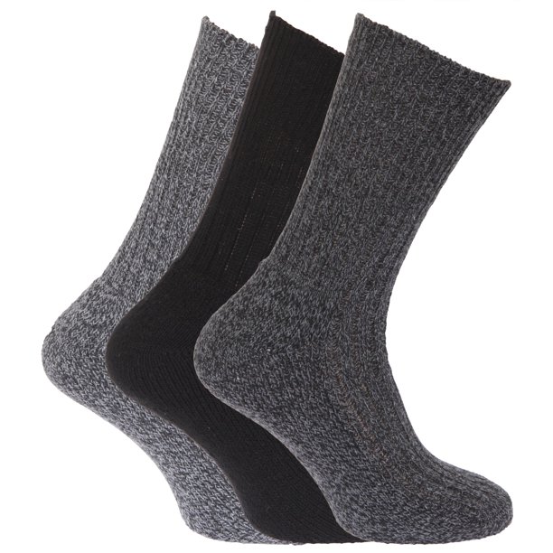 Mens Wool Blend Non Elastic Top Light Hold Socks (Pack Of 3) - Walmart.ca