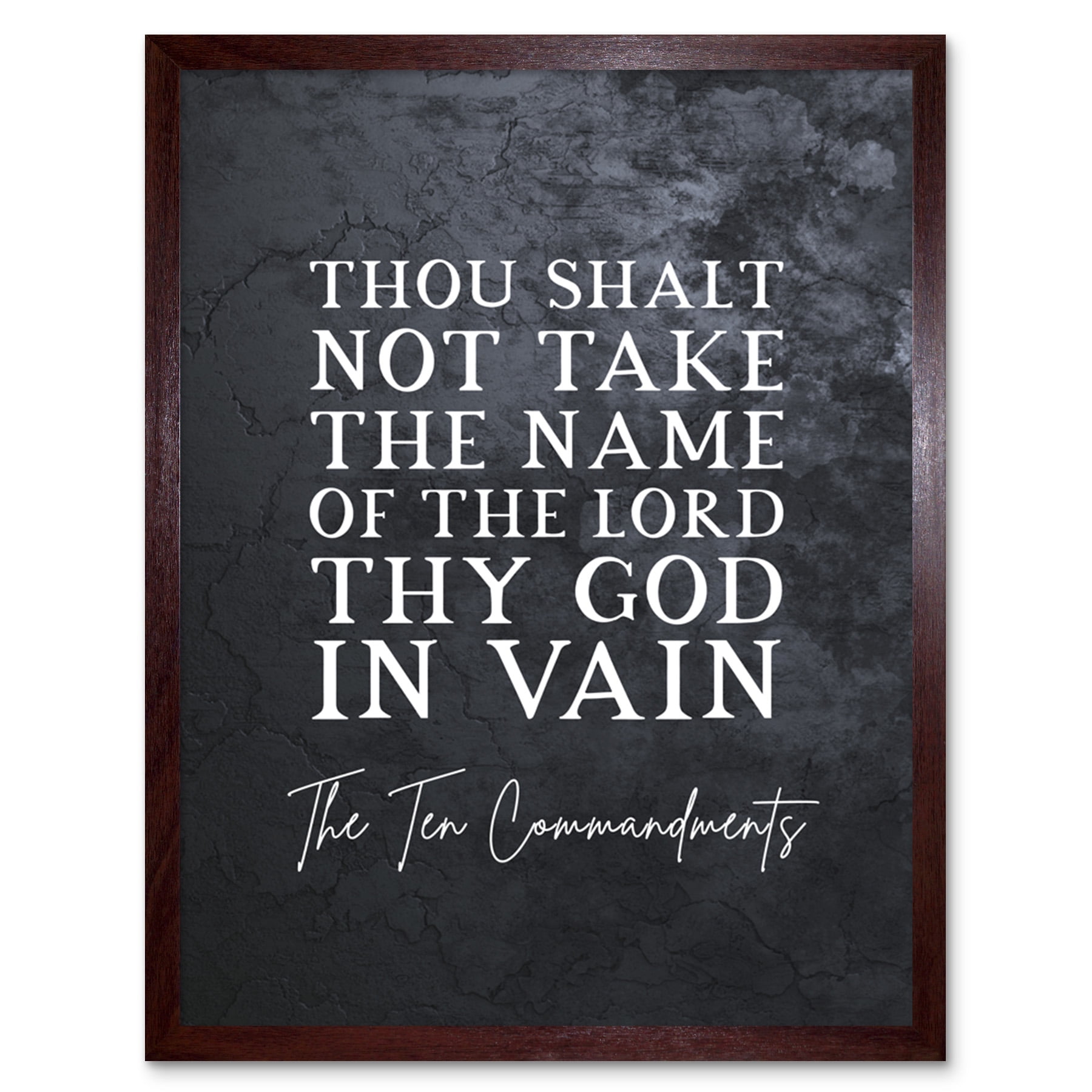 Ten Commandments Thou Shalt Not Take Name Of The Lord In Vain Christian ...