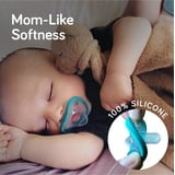 Nanobebe Flexy Newborn Pacifier 0-3m Teal Ergonomic Skin-like Silicone ...