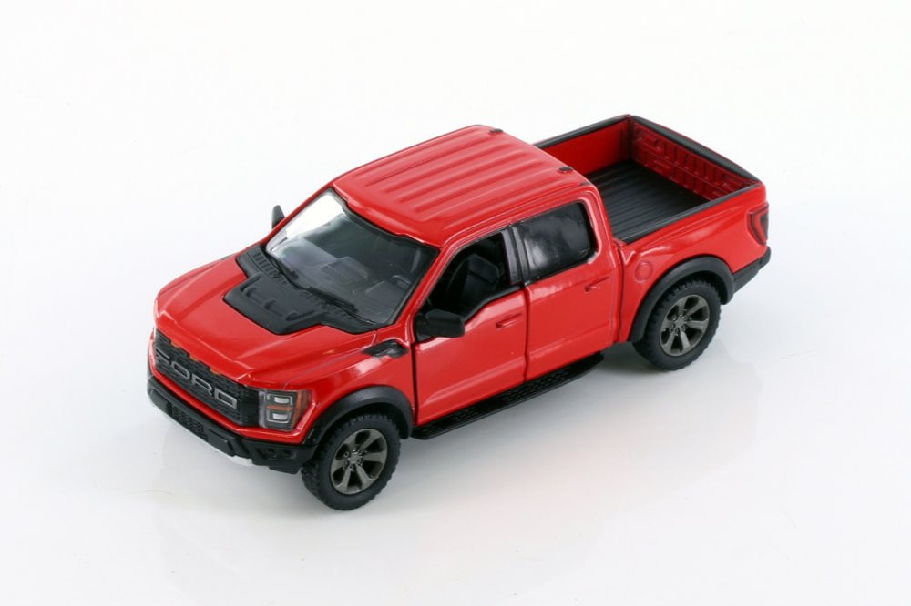 2022 Ford F-150 Raptor Pickup Truck, Red - Kinsmart 5436D - 1/46 scale ...