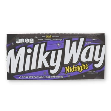 Milky Way Midnight Dark Chocolate Candy Bars, 24 Count, 1.76 oz Each ...