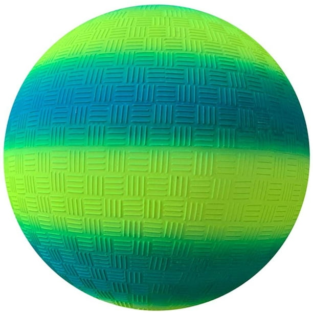Gradient Rainbow Playground Ball, 8.5 Inch Soft PVC Bouncy Kick Ball ...