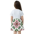 Christmas Theme Pattern Pixel Girls' Skirts A-Line Skirts with Under ...