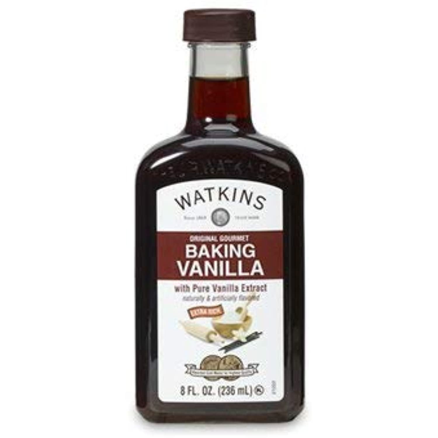 Watkins Original Gourmet Baking Vanilla Extract 8 Ounces (With Pure ...