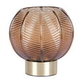 Beautiful by Drew Barrymore 6 Gold Table Lamp with Ribbed Glass Shade ...