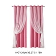 Double Layer Star Lace Blackout Curtains - 2-in-1 Sheer & Opaque Fabric ...
