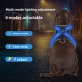 Light Up Dog Harness, 8 Color Changing LED Pet Vest with Reflective ...