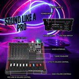 Complete Professional 2000 Watts Complete PA System 6 Ch Mixer 10 ...