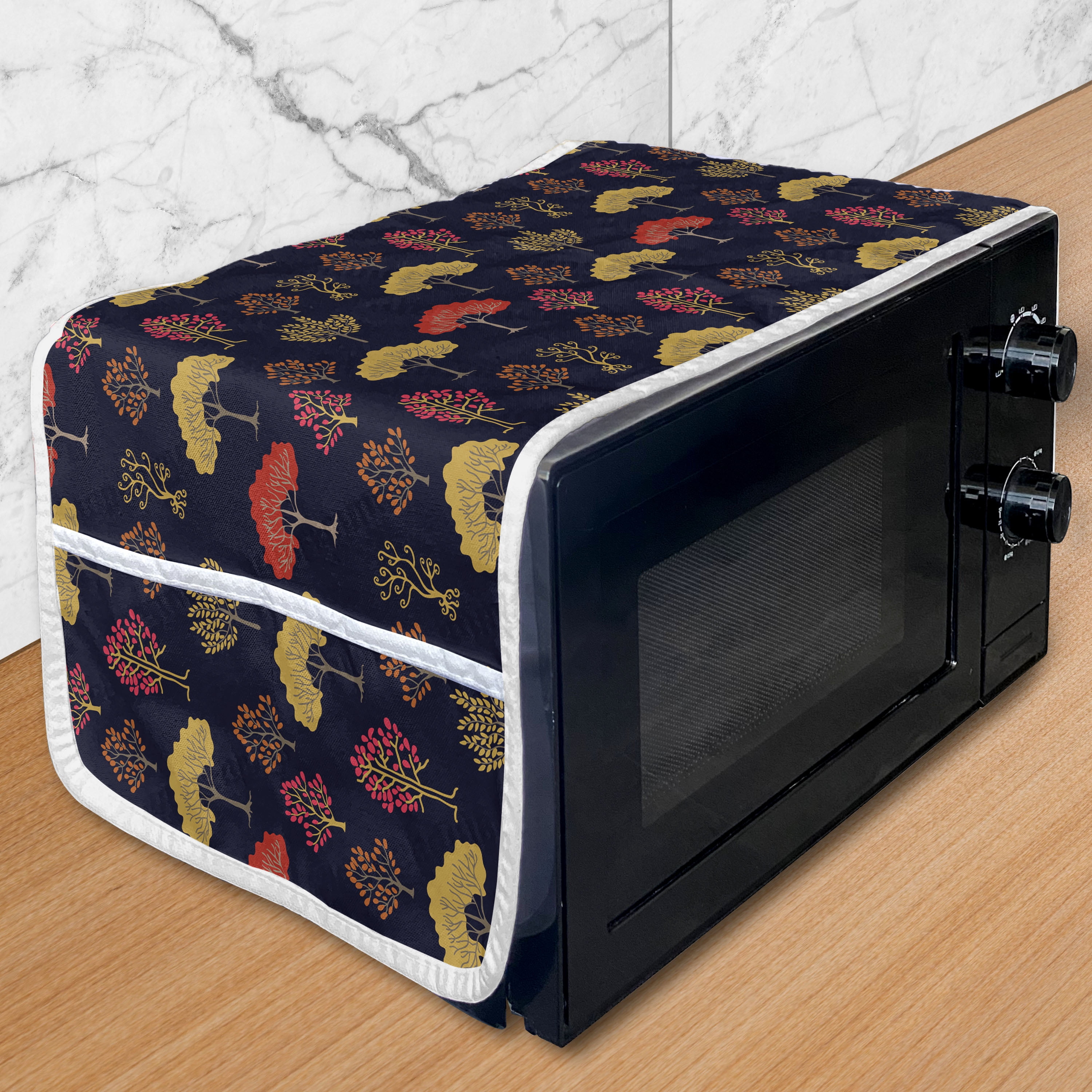 Nature Microwave Oven Cover, Various Tree Patterns Branches and ...