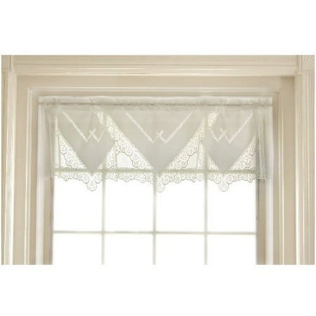 Heritage Lace Prelude 60-Inch Wide by 16-Inch Drop Valance, Ecru ...