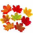 Beforeyayn Artificial Fall Maple Leaves, 200Pcs Mixed Color Leaf Decor ...