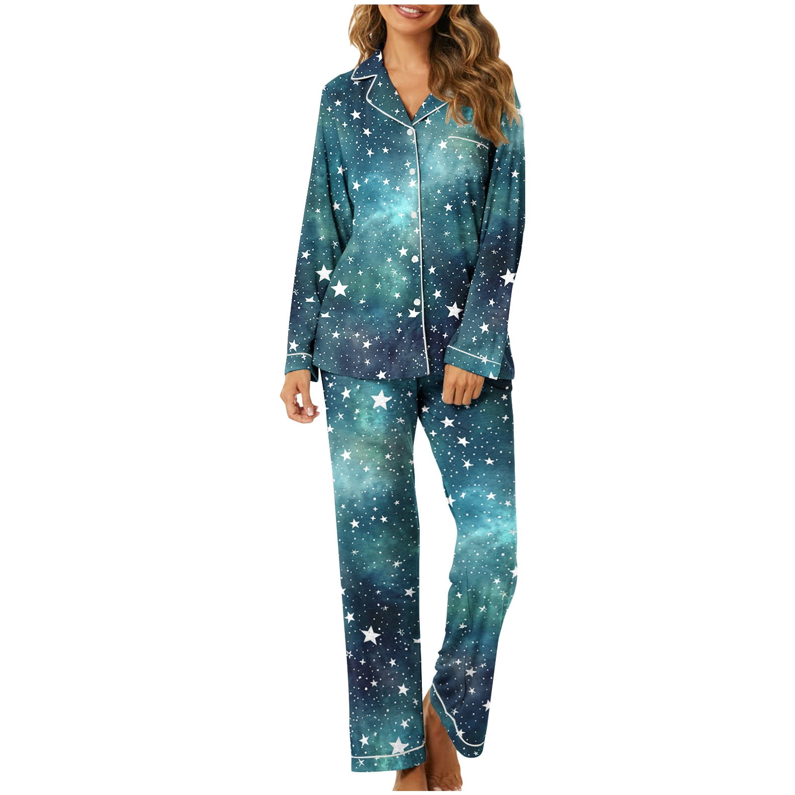 Click here for Rkstn Womens Pajama Sets And Man Long Sleeved Long... prices