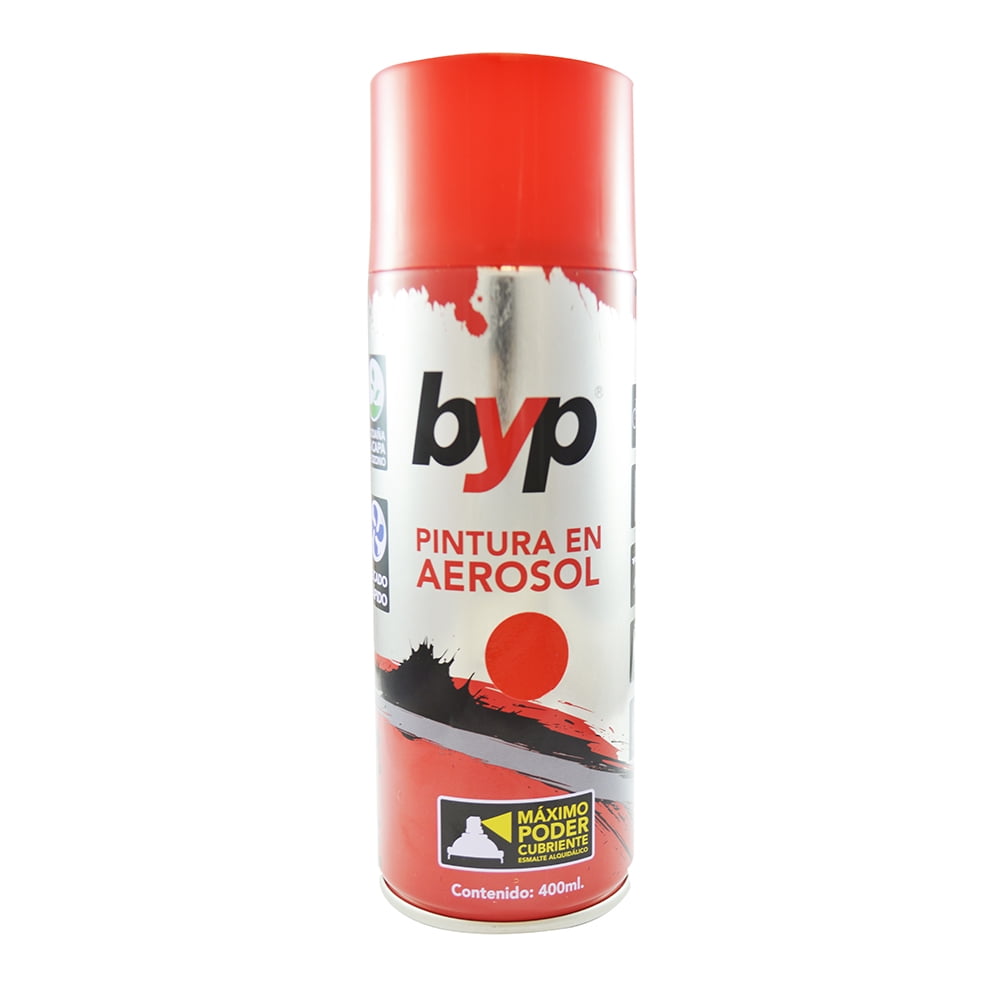 AEROSOL ROJO BERMELLON BYP Caja 12 piezas | Walmart en línea