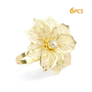 BalsaCircle 4 Aluminum Napkin Rings Table Top Decorations Party Wedding ...