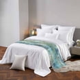 Blue Satin Texture Bed Runner Twin Size Retro Abstract Green Purple ...