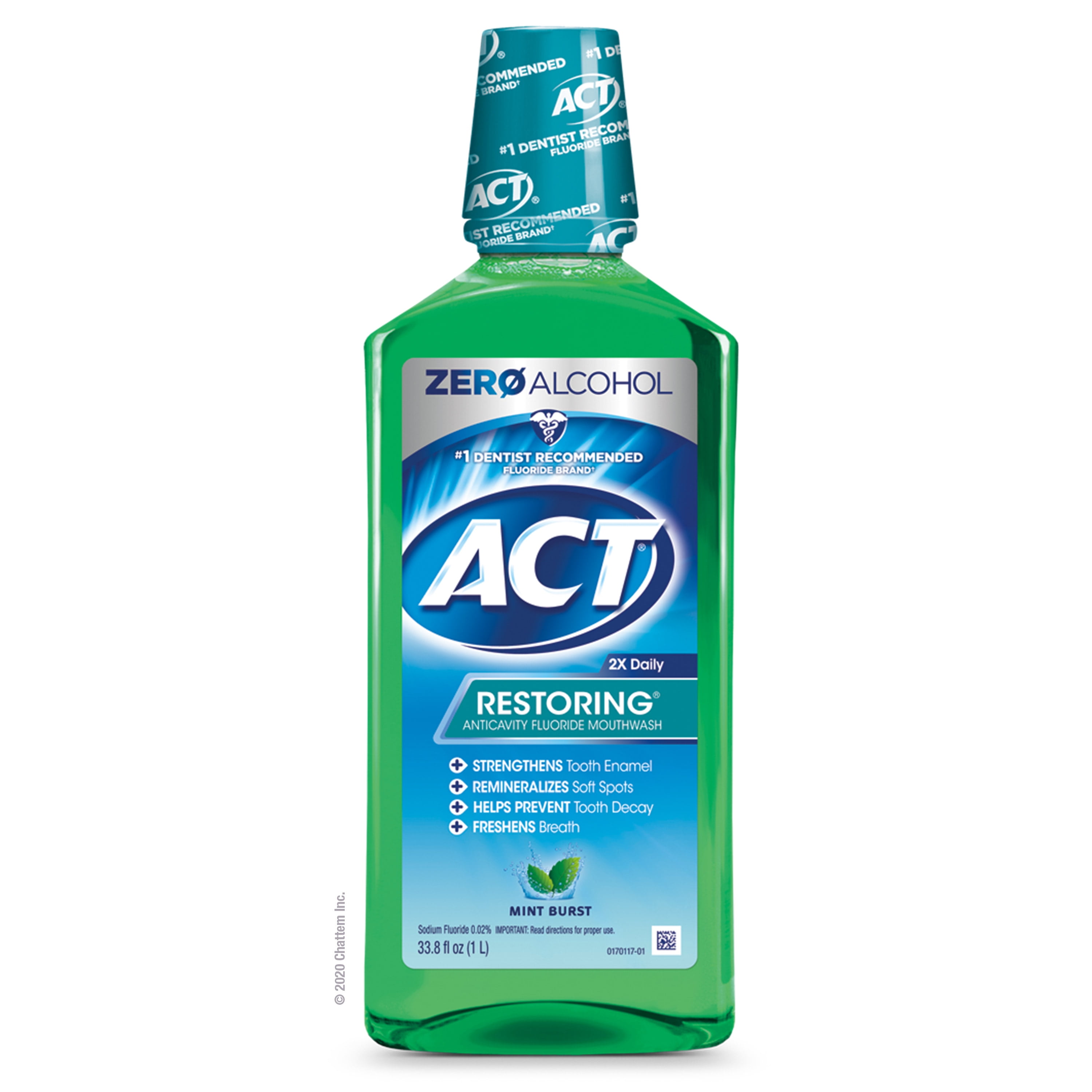 ACT Restoring Anticavity Mouthwash (33.8 Oz, Mint Burst) - Walmart.com ... ACT Restoring Anticavity Mouthwash (33.8 Oz, Mint Burst) - Walmart.com ...