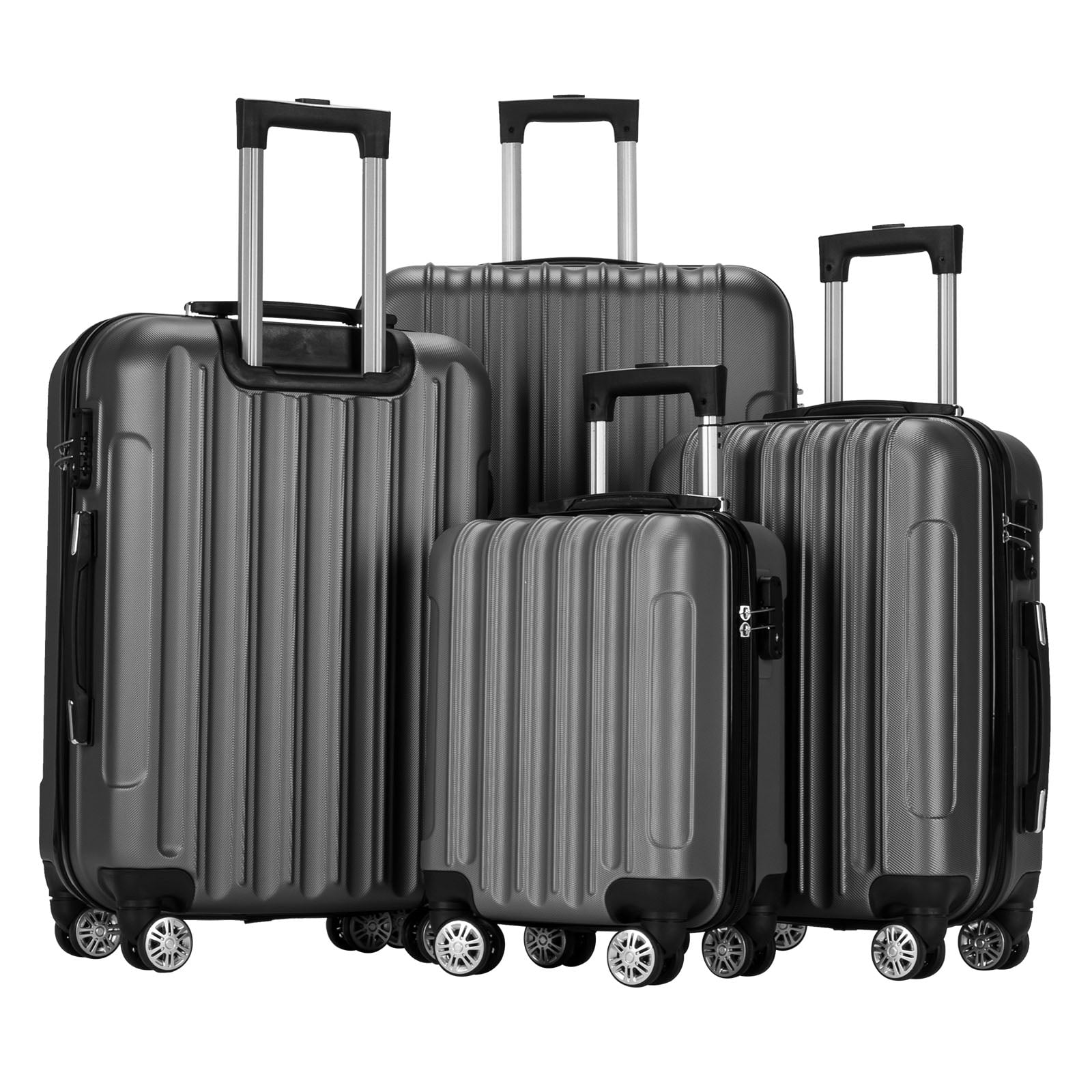 UBesGoo 4 Piece Hardshell Luggage Sets, 16/20/24/28" ABS Durable ...