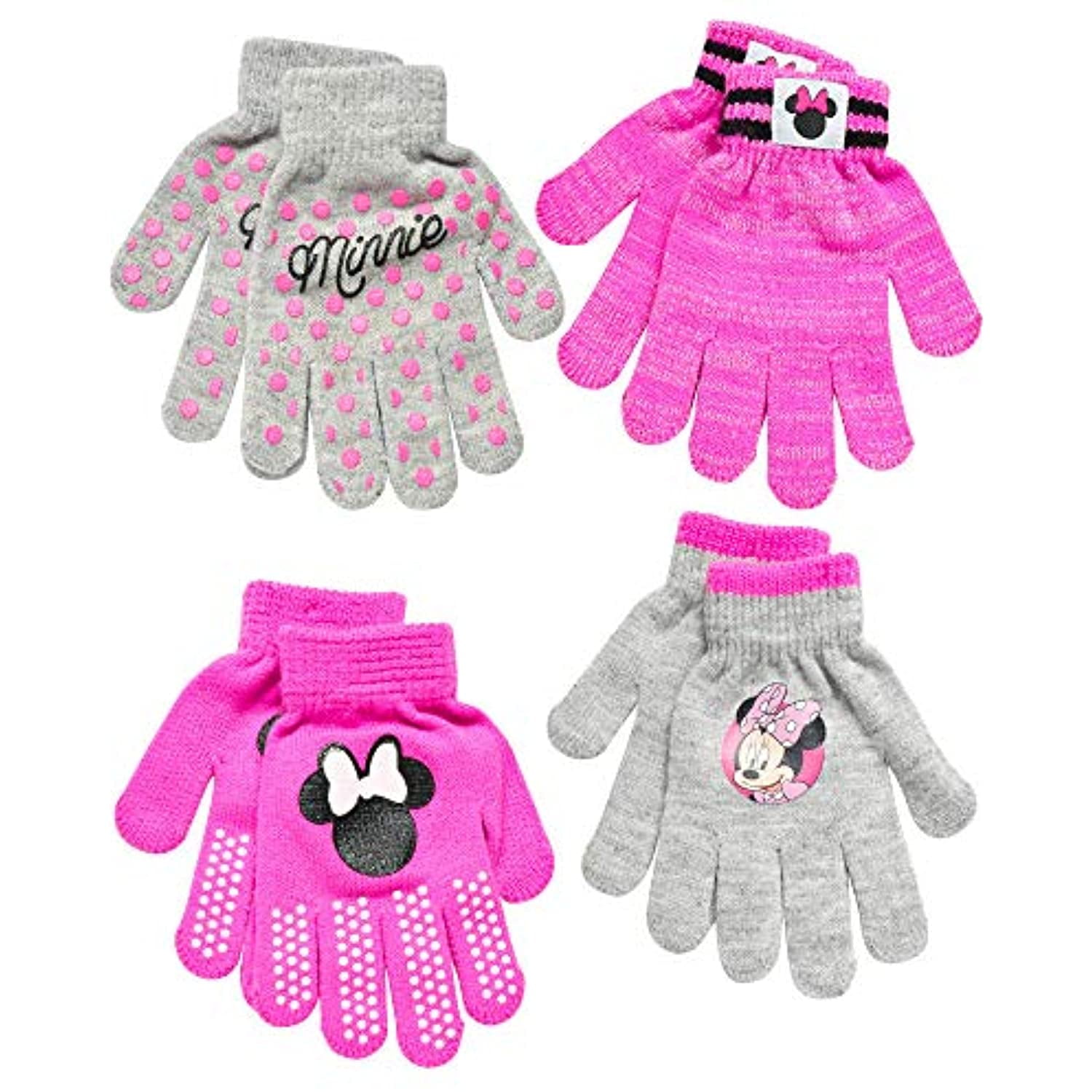 Disney Winter 4-Pack Kids Gloves or Toddlers Mittens Minnie Mouse Snow ...
