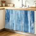 Blue Paint Cabinet Curtains 32" W x 55" L, Modern Abstract Light Blue ...