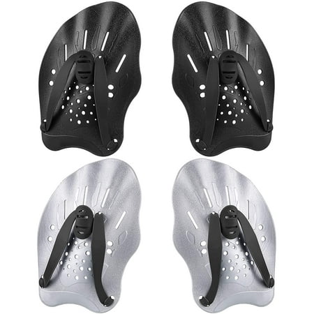 2 Pairs Hand Paddles for Swim Training Contoured Exercise Gloves Palm ...