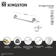 Kingston Brass BA8212SN Concord 18-Inch Single Towel Bar in Brushed ...