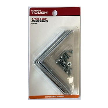 1-1/2 in. x 1-1/2 in. Inside Corner Brace, Steel, Zinc Plated (4 Pack ...