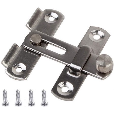 Door Latch Sliding Bolt, Stainless Steel Door Latch with Screw Security ...