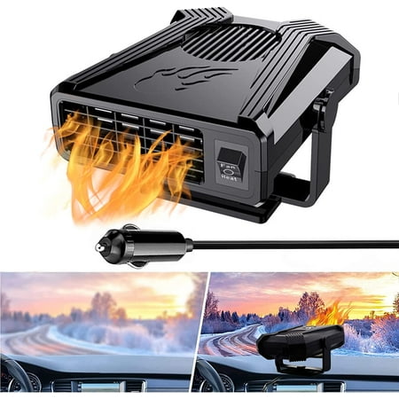 QUETO 12V 150W Portable Car Defroster Heater, 2 in 1 Heater/Cooler Mini ...