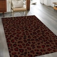 Brown Tan Leopard Washable Area Rugs 2.7'x5', Rustic Boho Vintage ...