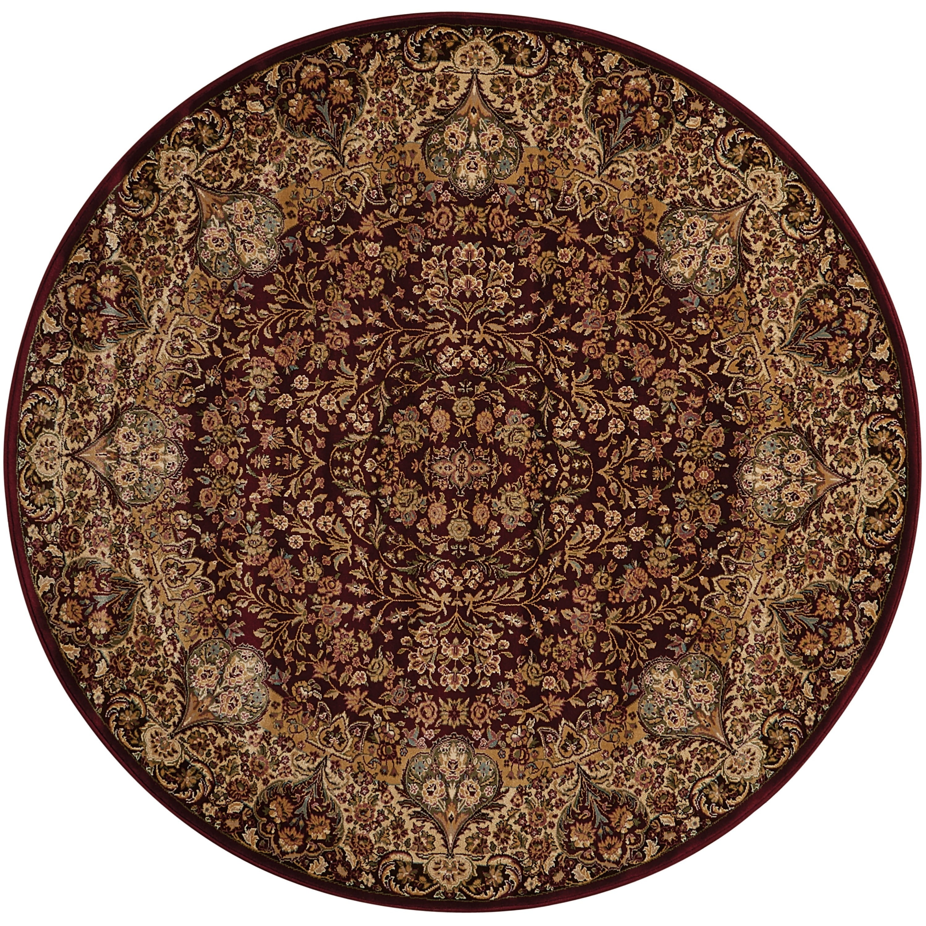 Kathy Ireland Antiquities "Stately Empire" Burgundy Area Rug by ...