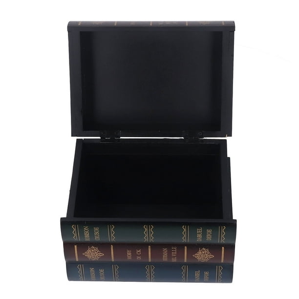 Fake Books Set, Vintage Book Storage Box, Faux Leather Book Decorations ...