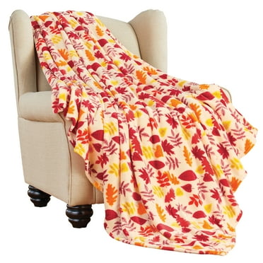 Ultra Soft & Plush Thanksgiving Fall Autumn Leaves Hypoallergenic ...