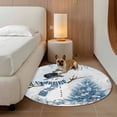 5ft Round Rug Christmas Coastal Area Rugs for Living Room Bedroom ...