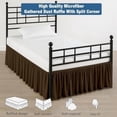 Ruffled Bed Skirt Split Corners with Platform, Tailored Fit Hotel ...